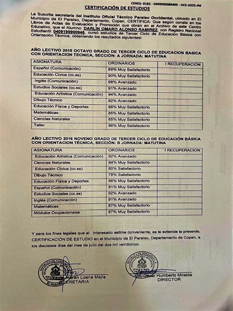 Certification Of Studies Pdf