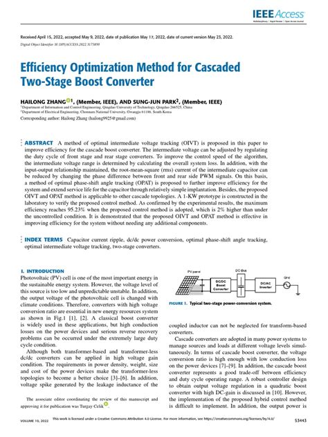 efficiency optimization method for cascaded two stage boost converter pdf power inverter