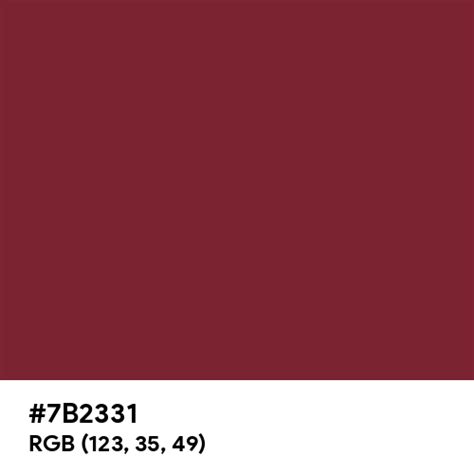 Amaranth Blossom Color Hex Code Is 7b2331