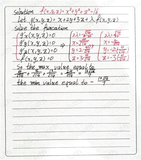 Solved Let Fxyzx2y3z Find The Maximum And Minimum Values Of