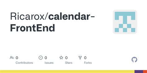 Github Ricaroxcalendar Frontend