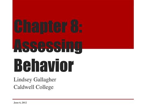 Ppt Chapter 8 Assessing Behavior Powerpoint Presentation Free