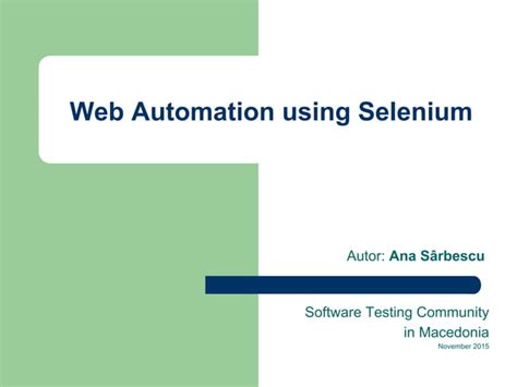 Web Automation Using Seleniumppt