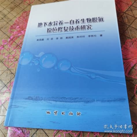 地下水异养 自养生物脱氮原位修复技术研究 签名 黄国鑫 著 孔夫子旧书网