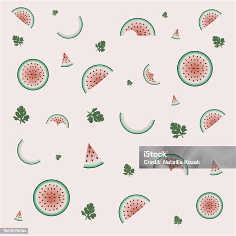 신선한 녹색 열린 수박 반 조각과 삼각형 수박 신선도 자연 그림입니다 건강한 식생활에 대한 스톡 벡터 아트 및 기타 이미지 건강한 식생활 과일 껍질 Istock