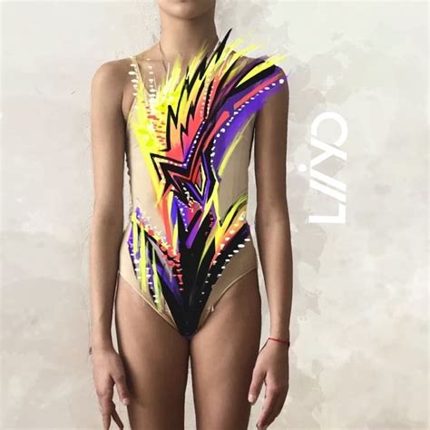 Эскиз купальника для художественной гимнастики Купальник Гимнастика