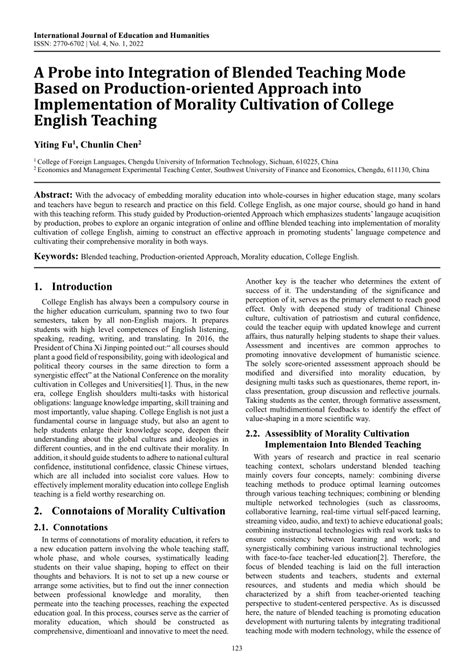 Pdf A Probe Into Integration Of Blended Teaching Mode Based On Production Oriented Approach
