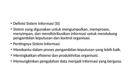 Pengertian Tentang Sistem Informasi Pada Pptx
