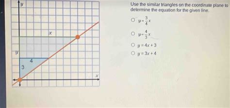 Y Use The Similar Triangles On The Coordinate Plane To Determine The