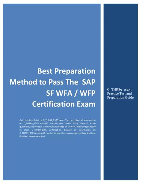 Ppt Best Preparation Method To Pass The Sap Cthr892305 Certification Exam Powerpoint