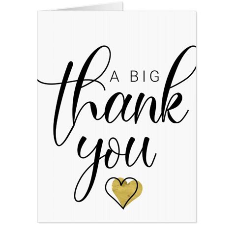 Gold A Big Thank You Thanks Clipart Thank You So C Card Zazzle Clip Art Thankful Cards