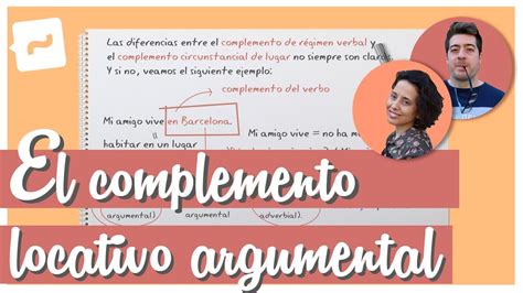 Complemento Locativo Argumental NGLE GTG YouTube