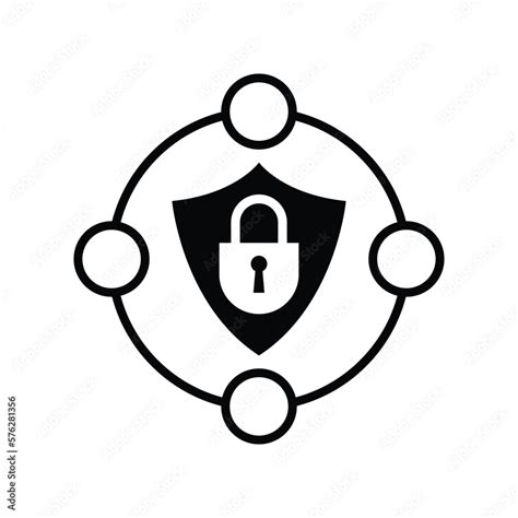 Network Protection Icon Design Cyber Security Icon Data Protection Symbol Secured Network