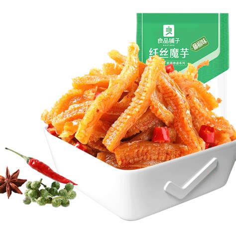 良品铺子 素毛肚魔芋爽 网红辣条味豆干类制品 休闲零食小包装藤椒味150g 商品详情 菜管家