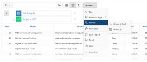 Fig 9 Limited Format Options From Group By View Th Technologyth