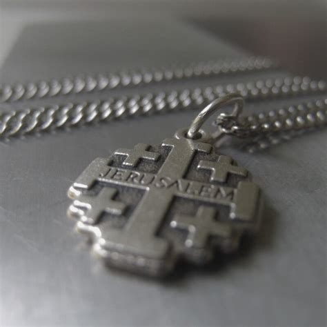 Jerusalem Cross Pendant Etsy