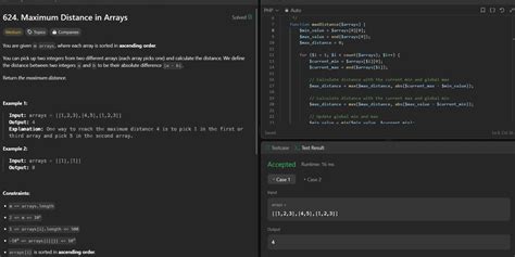 624 Maximum Distance In Arrays Dev Community