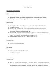 EECS Test Video Notes Docx Test Video Notes File Systems And Organization File