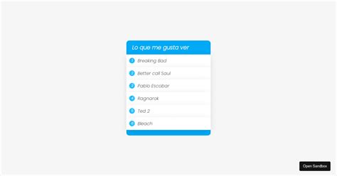 List Item Hover Efect Codesandbox