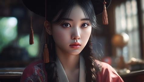 Premium Ai Image Chinese Gril In Traditional Dress Free Image