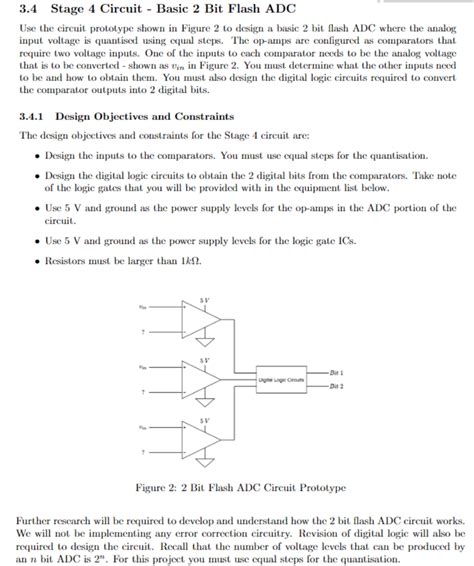 Get Answer 34 Stage 4 Circuit Basic 2 Bit Flash Adc Use The