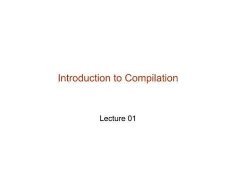 introduction to compilers phases and structure ppt