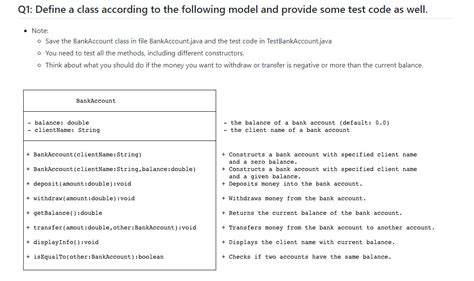 Solved Q1 Define A Class According To The Following Model