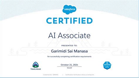 Salesforce Aiassociate Trailhead Ai Learningjourney Certified Techforgood