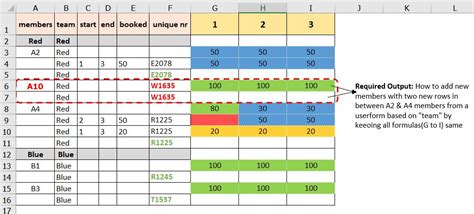 Vba Insert Two New Rows Based On Userform Criteria And Also Copying The Excel Formula Of A