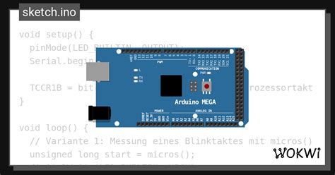 Zeitmessung Blinken Wokwi ESP32 STM32 Arduino Simulator