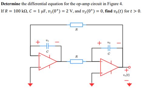 Solved Determine The Differential Equation For The Op Chegg Com
