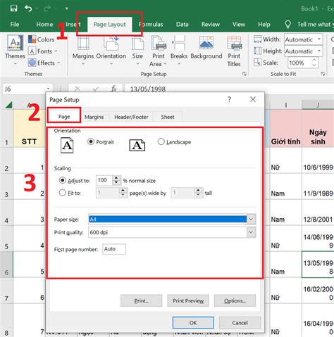 Chọn khổ giấy a4 trong excel vừa trang giấy a4 đơn giản và dễ hiểu kèm