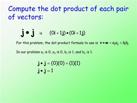 PPT The Dot Product PowerPoint Presentation Free Download ID