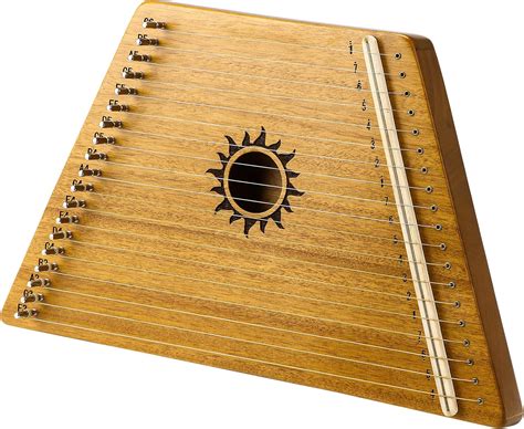 Anjetan 19 String Lyrical Lap Harp Kit Mahogany Veneer Handheld Harp With Spare
