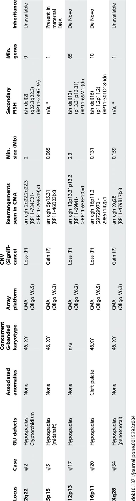 List Of Pathogenic P Copy Number Variations In Patients Presenting Download Table