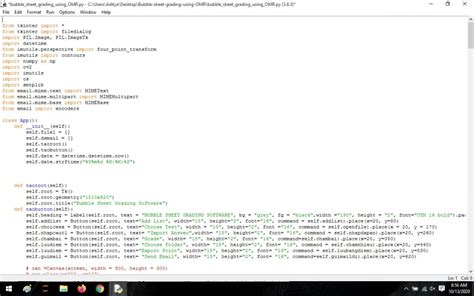 Bubble Sheet Grading Using Omr Using The Python Tkinter Project In