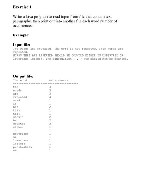 Solved Exercise Write A Java Program To Read Input From Chegg Com