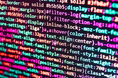 Big Data Database App Software Source Code Stock Photo Image Of