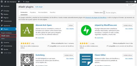 Añadir un plugin Wordpress Qué son y para qué sirven