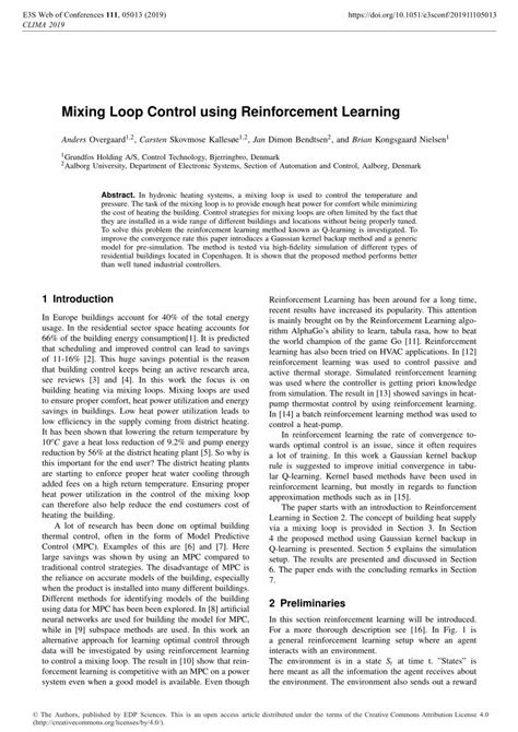 pdf mixing loop control using reinforcement learning dokumen tips