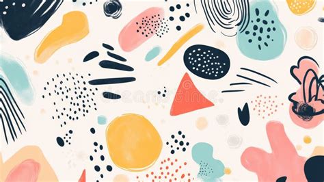 A Playful Doodle Art Header Showcasing Different Shapes And Textures Set Against A Light Stock