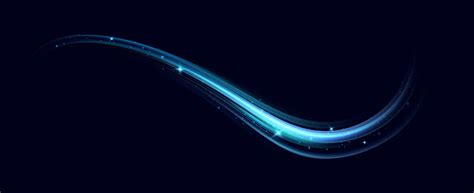 파랗게 빛나는 반짝이는 선 벡터 블루 라이트 효과 네온 속도 모션 곡선 스피드 라인 벡터 0명에 대한 스톡 벡터 아트 및 기타 이미지 Istock