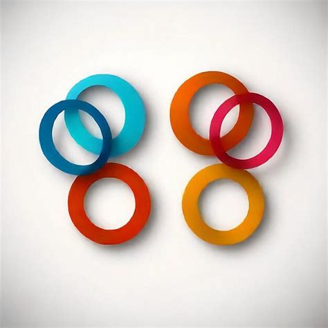four colored circles on a white background ai generated premium ai