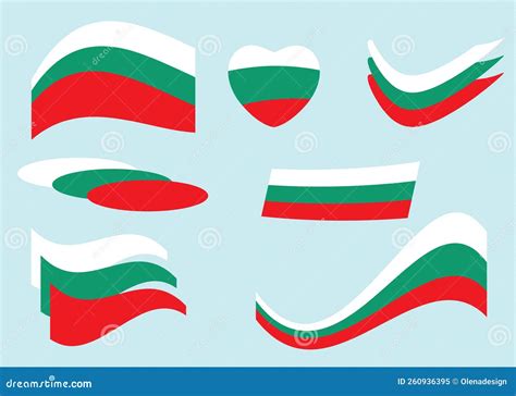 Flag Of Bulgaria Vector Set Of Various Shapes Stock Vector Illustration Of Warped Color