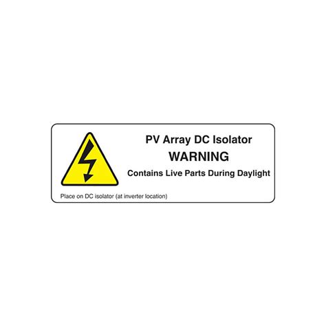 Pv Array Dc Isolator Labels 94x33mm Labels Online