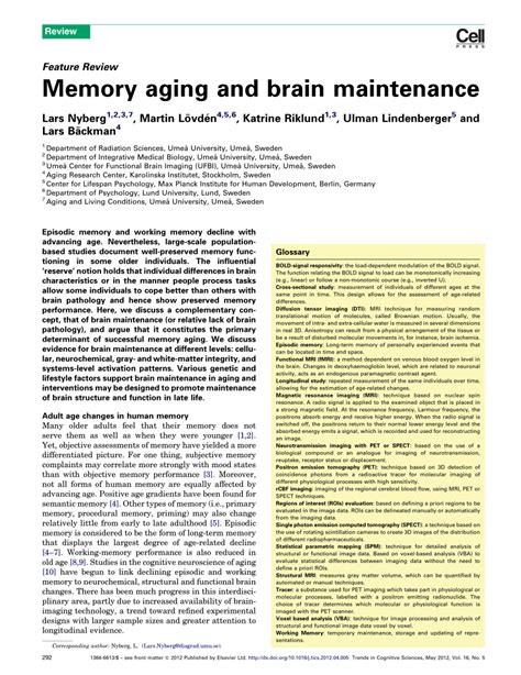 Pdf Memory Aging And Brain Maintenance