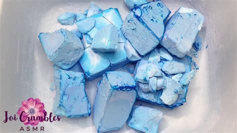 Blue Dyed Ader Gym Chalk Crumble Asmr Relaxing Youtube