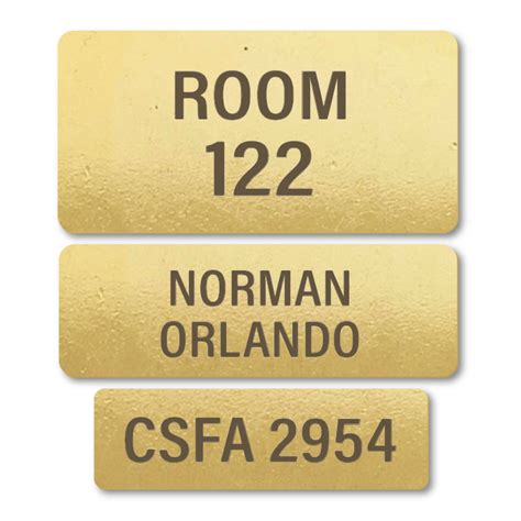 Engraved Brass Locker Tags