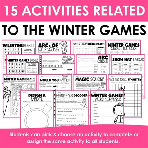 Winter Games Activities Math Crafts Writing For Winter Olympics
