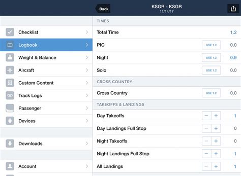 Foreflight Digital Pilot Logbook For Ipad And Iphone